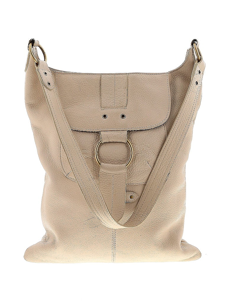 Bo Bo Bags 100% Leather Ivory Tan Leather Shoulder Bag One size - 66% ...