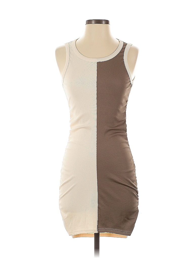 Shein Color Block Tan Cocktail Dress Size 6 - 50% off | ThredUp