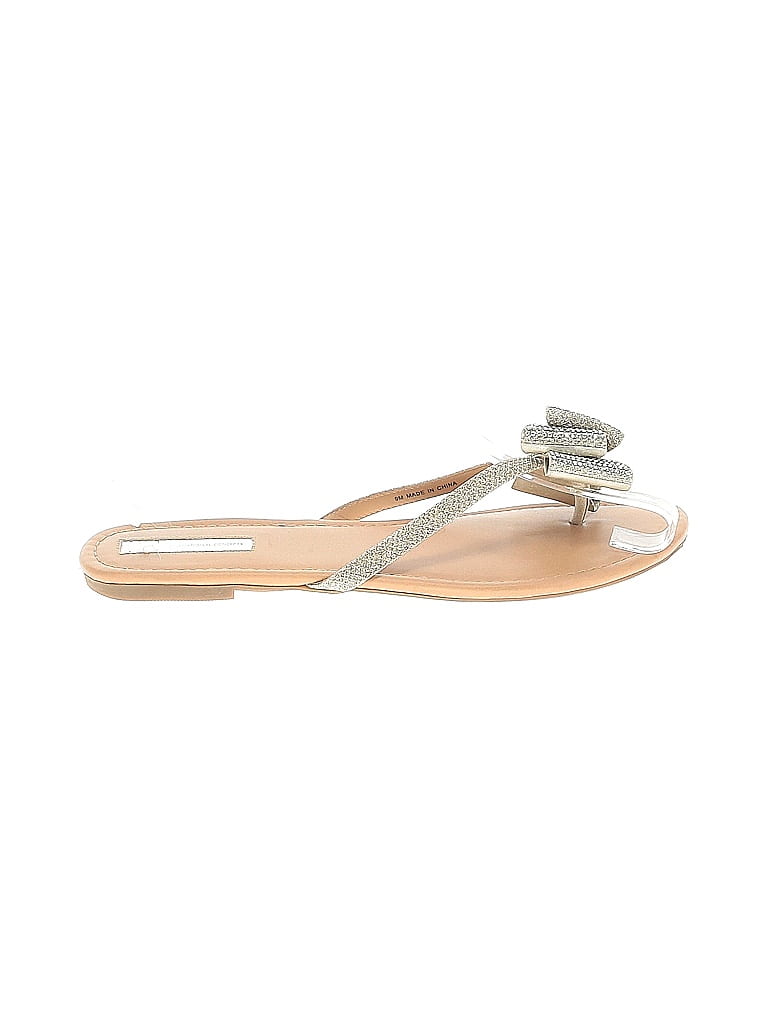 INC International Concepts Silver Flip Flops Size 9 - 65% off | ThredUp