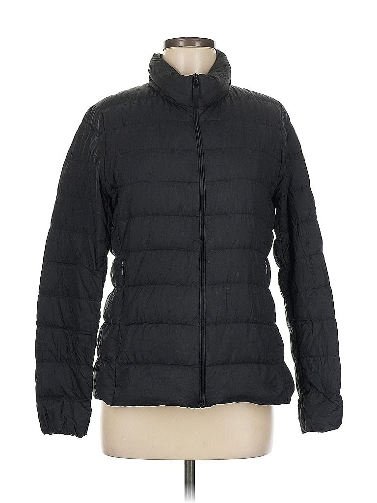 Uniqlo 100% Nylon Solid Black Jacket Size M - 56% off | ThredUp