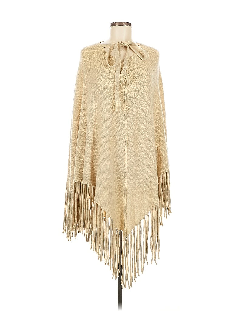 Alice + Olivia 100% Wool Tan Poncho One size - 79% off | ThredUp