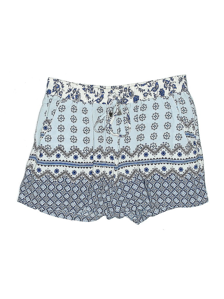 Olivaceous 100% Rayon Print Blue Shorts Size M - 60% off | ThredUp