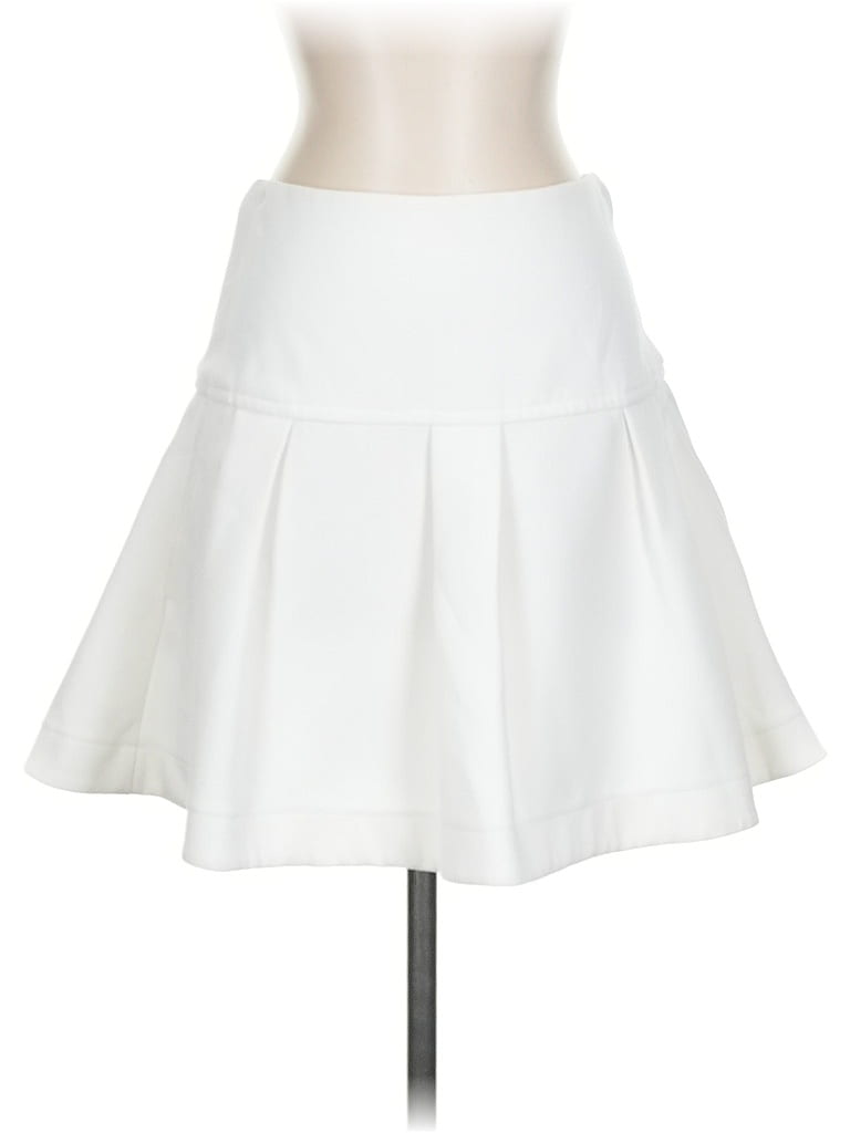 Leifsdottir Solid White Casual Skirt Size 0 - 74% off | ThredUp