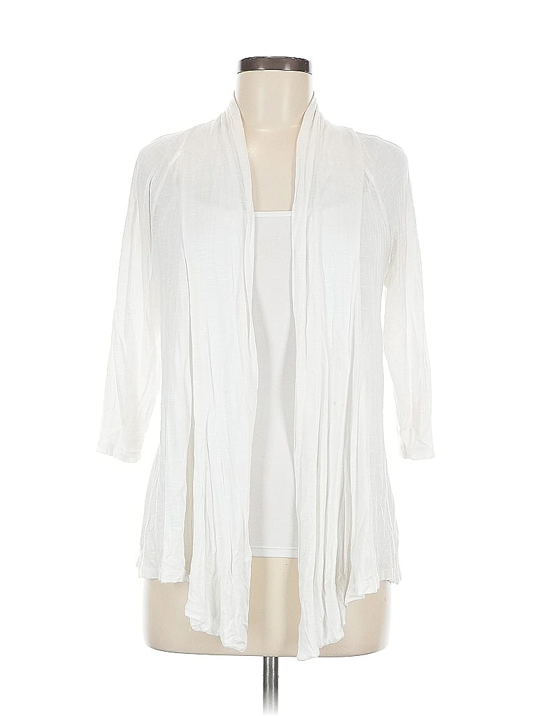 AB Studio White Cardigan Size M - 50% off | ThredUp