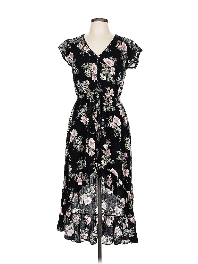 American Rag Cie Floral Black Casual Dress Size L - 60% off | ThredUp