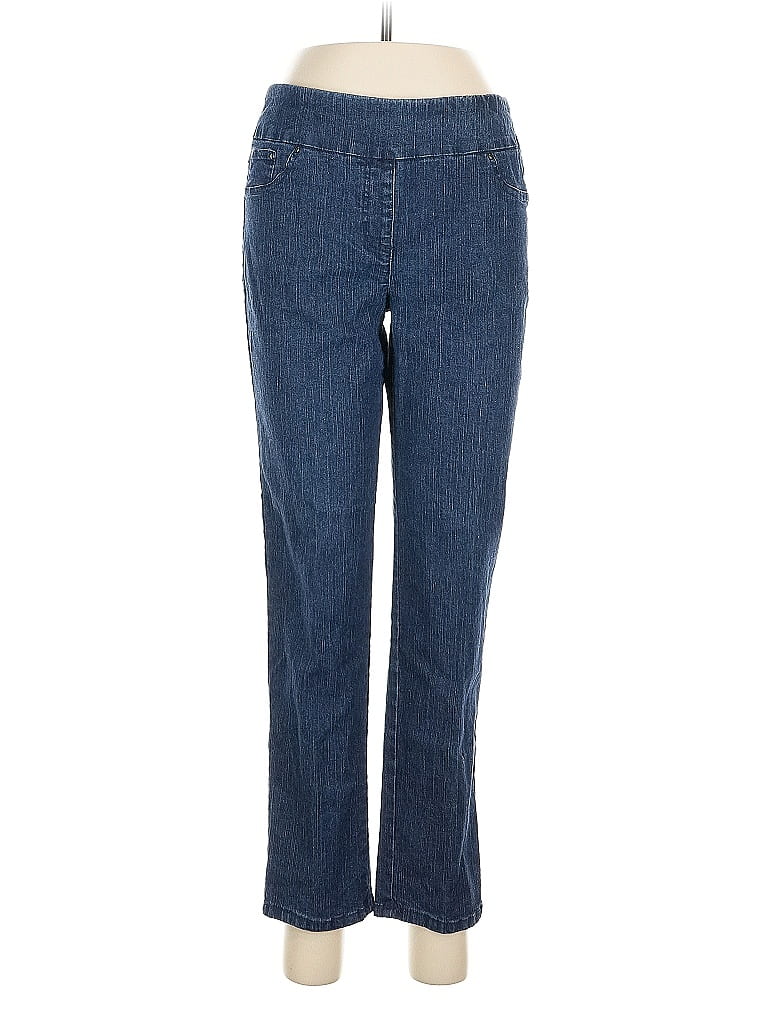 Ruby Rd. Chevron-herringbone Blue Jeans Size 8 - 67% off | ThredUp