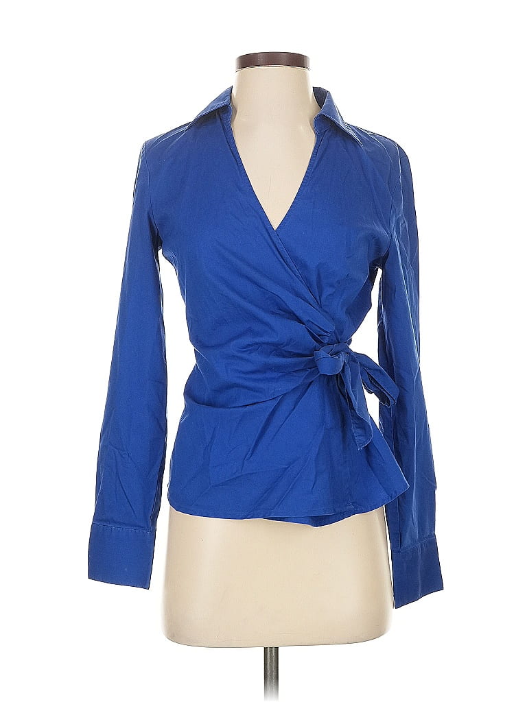 Express Design Studio Blue Long Sleeve Blouse Size S - 67% off | ThredUp