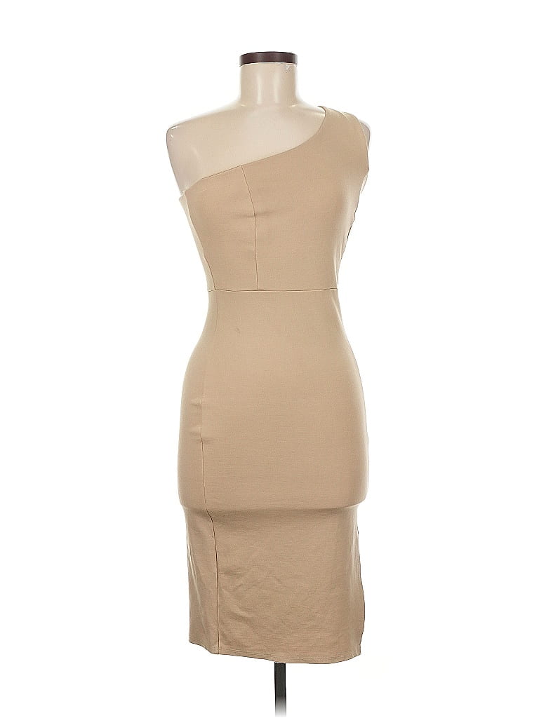 Soprano Solid Tan Cocktail Dress Size M - 68% off | ThredUp