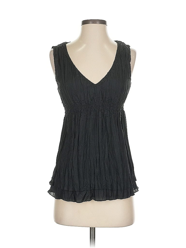 Express Design Studio 100% Silk Black Sleeveless Silk Top Size XS - 75% ...