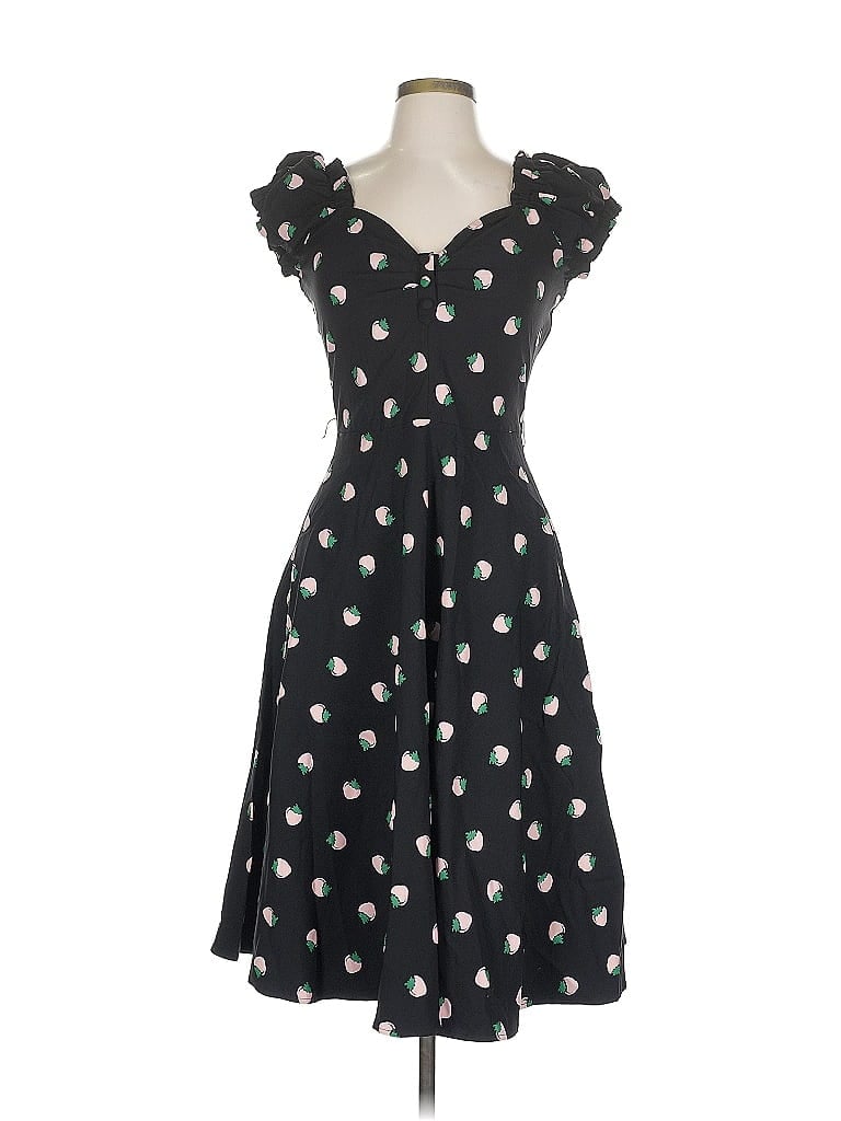 Unique Vintage Hearts Black Casual Dress Size L - 51% off | ThredUp