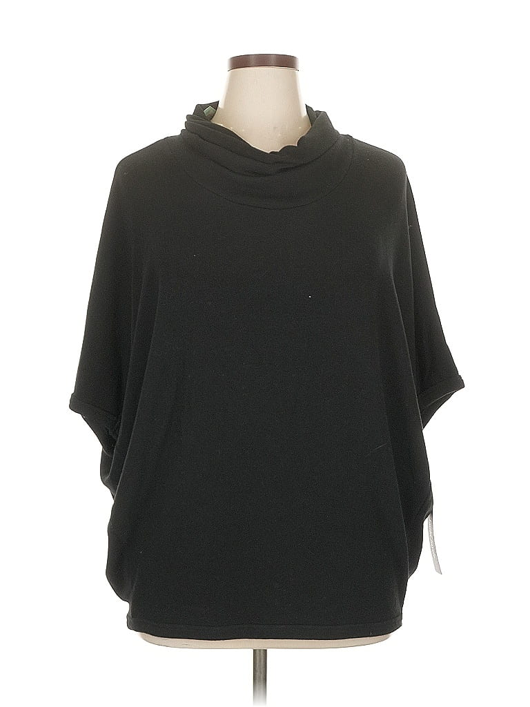 Laila Jayde Black Poncho Size 1X - 66% off | ThredUp