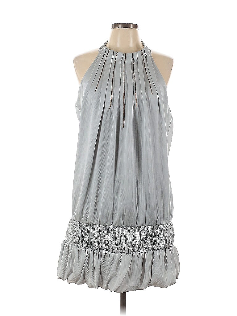 BCBGeneration 100% Polyester Gray Cocktail Dress Size L - 70% off | ThredUp