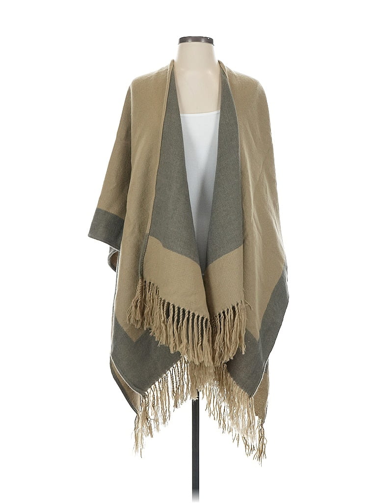 D&Y 100% Acrylic Tan Poncho One size - 44% off | ThredUp