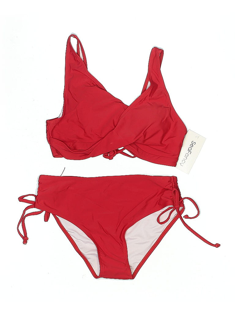 Sea Fancy Solid Red Two Piece Swimsuit Size S - 47% off | ThredUp