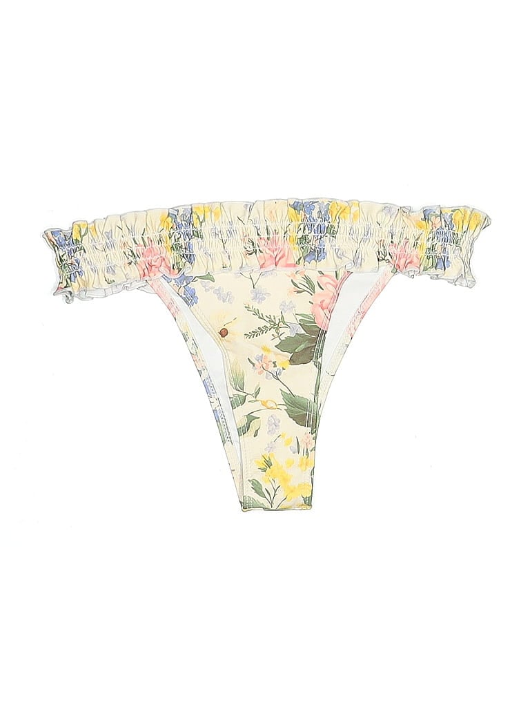 Cider Floral Ivory Swimsuit Bottoms Size S - 20% off | ThredUp