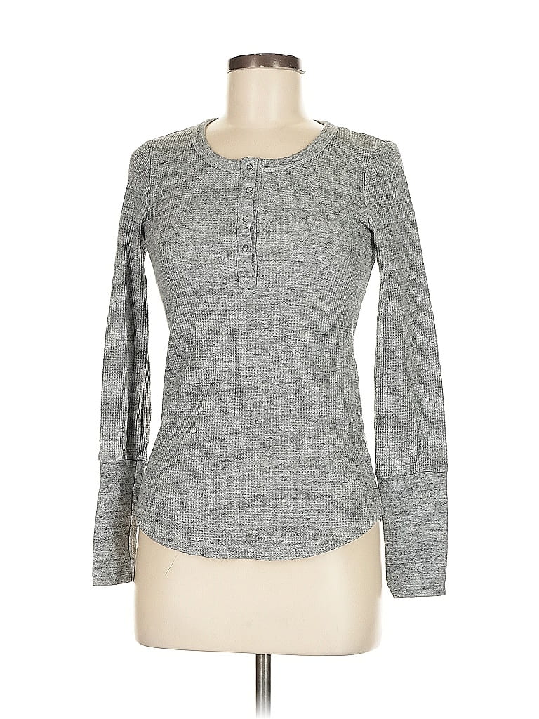 Splendid Gray Long Sleeve Henley Size M - 70% off | ThredUp
