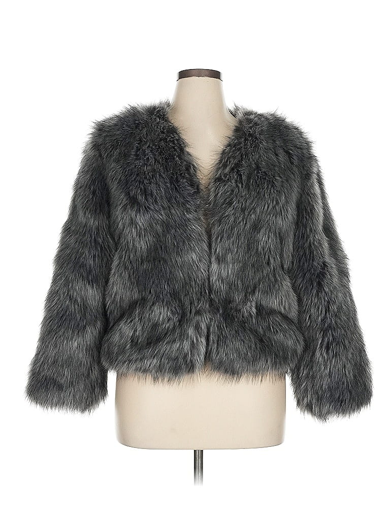 Assorted Brands 100% Polyester Gray Faux Fur Jacket Size XL - 60% off ...