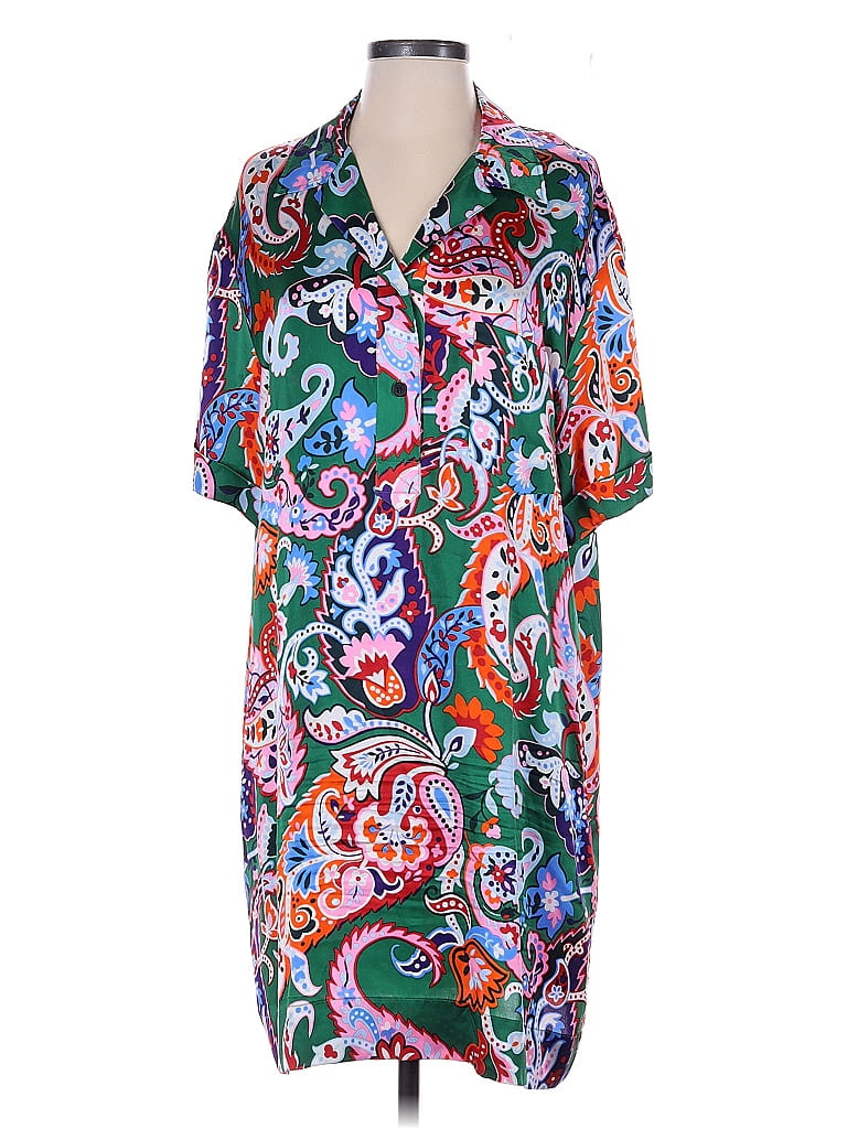 Kenzo 100% Silk Paisley Green Casual Dress Size EU (FR) 42 / US 10 - 86% off | ThredUp