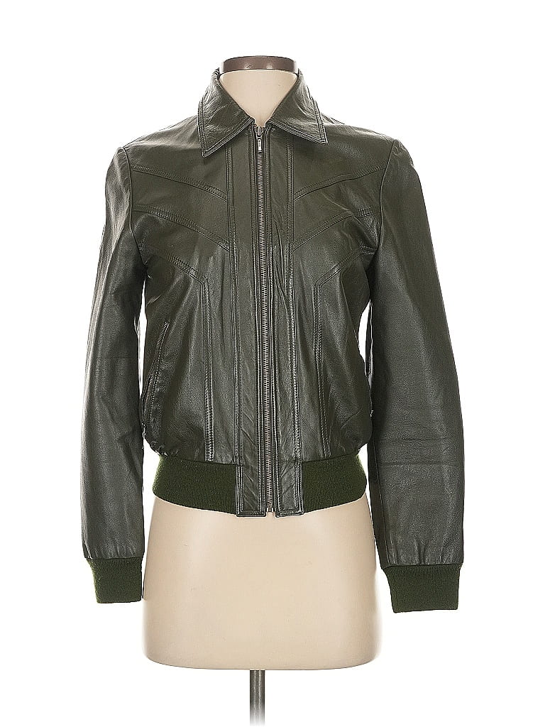 Nicole Miller New York 100% Leather Green Leather Jacket Size XS - 72% off | ThredUp