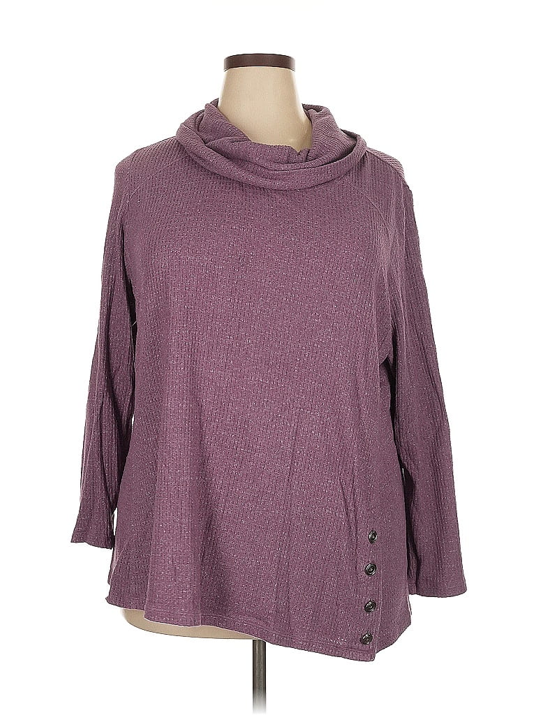 Susan Graver Purple Turtleneck Sweater Size 2X - 65% off | ThredUp