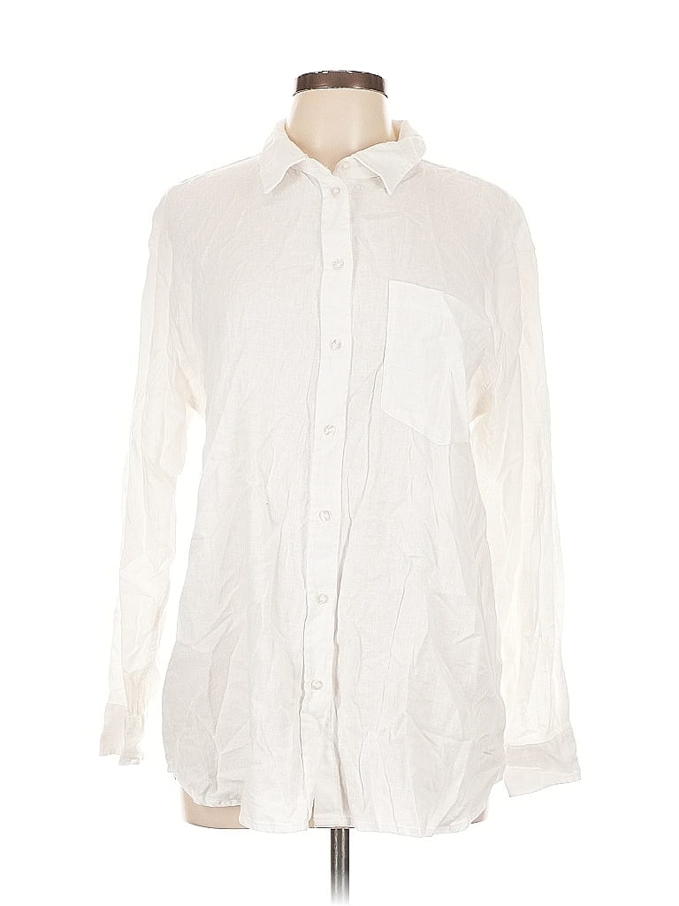 Gap Ivory Long Sleeve Button-Down Shirt Size L - 62% off | ThredUp