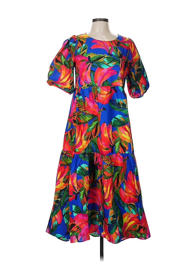 FARM Rio 100% Cotton Tropical Blue Cocktail Dress Size M - 20% off ...