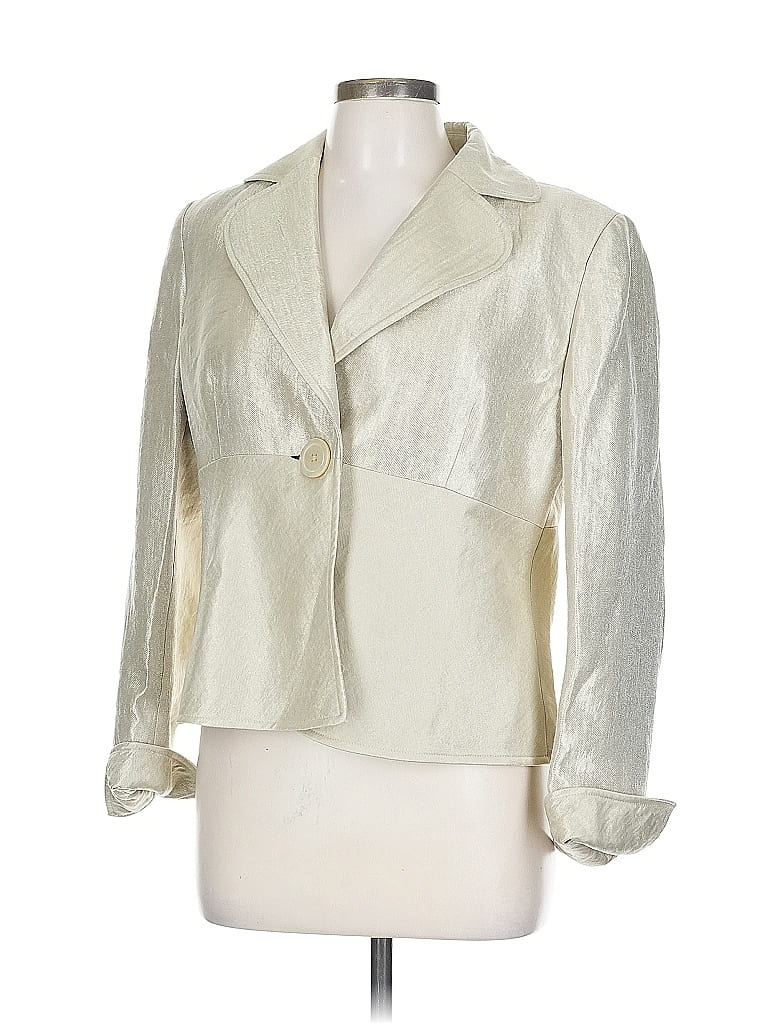 Kasper Metallic Ivory Blazer Size 12 - 77% off | ThredUp