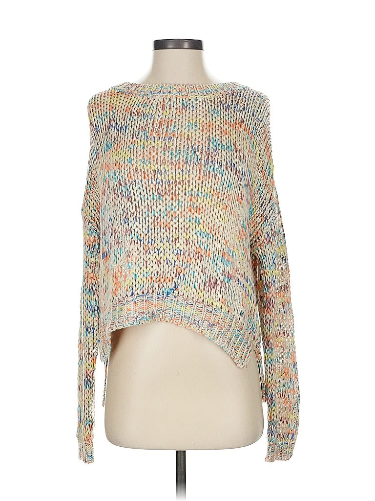 Vintage Havana 100% Acrylic Metallic Silver Pullover Sweater Size S ...