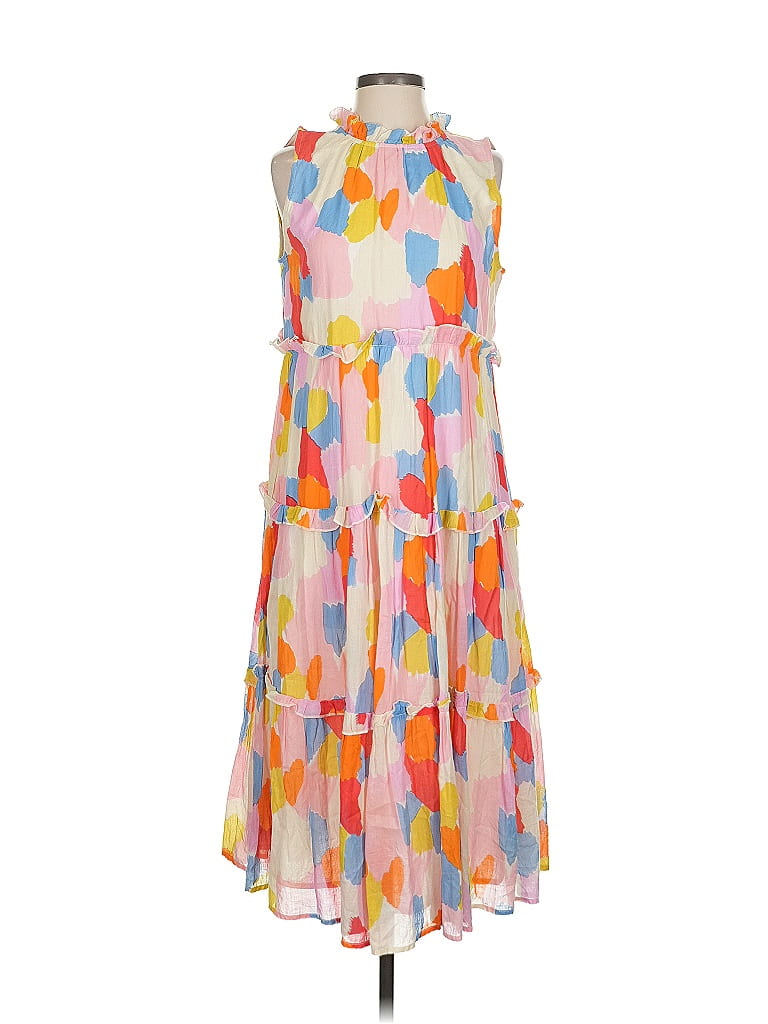 THML 100% Cotton Print Orange Casual Dress Size S - 60% off | ThredUp