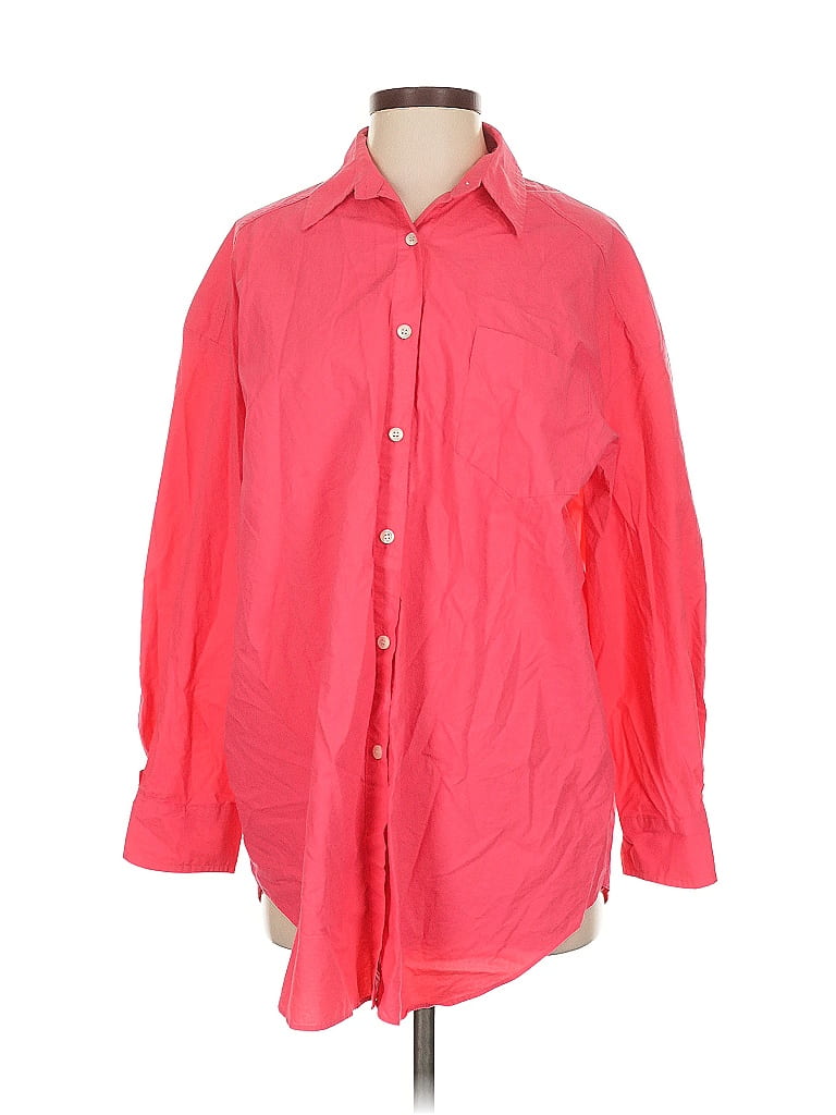 The Frankie Shop 100% Organic Cotton Red Long Sleeve Button-Down Shirt Size XS - Sm - 75% off ...