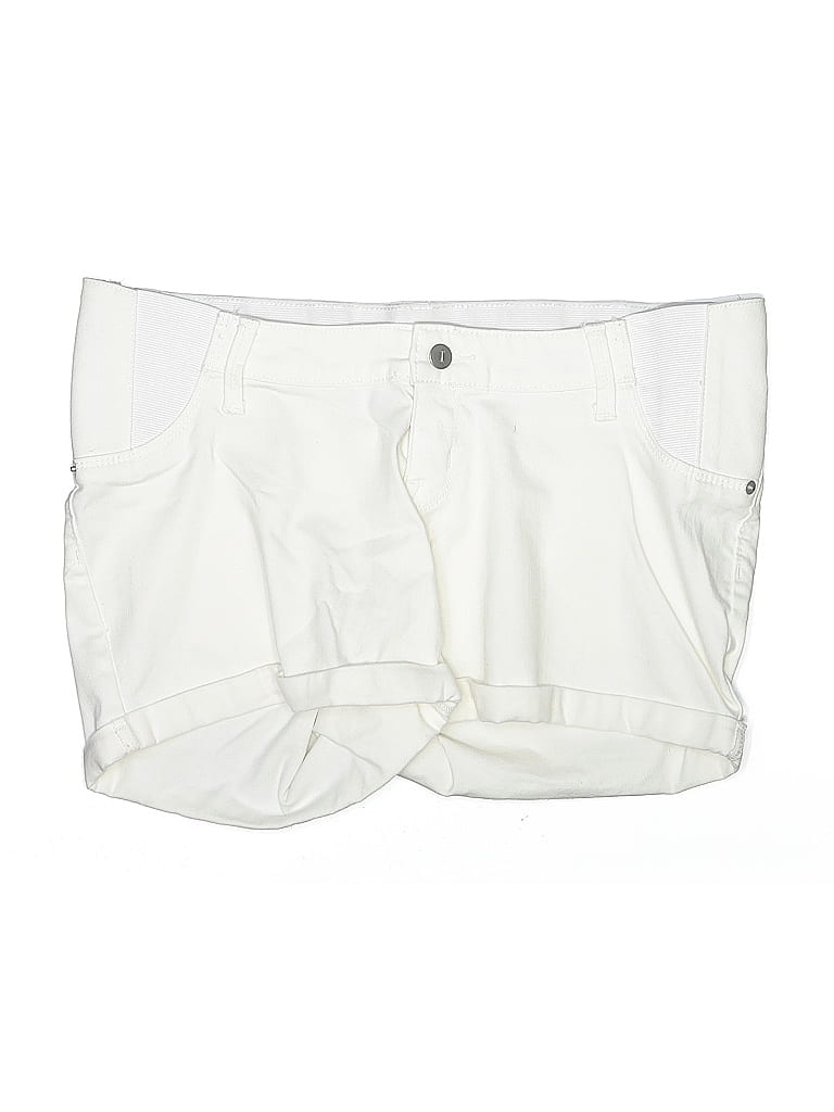 BeMaternity by Ingrid & Isabel Solid White Shorts Size 8 Maternity - 31 ...