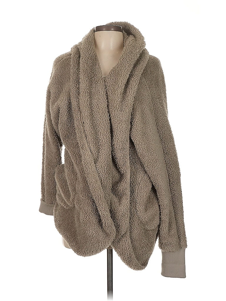 T Party 100% Polyester Tan Faux Fur Jacket Size L - 57% off | ThredUp
