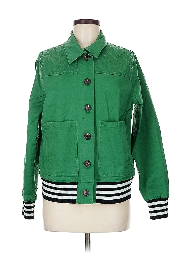 CAbi Stripes Green Jacket Size M - 66% off | ThredUp