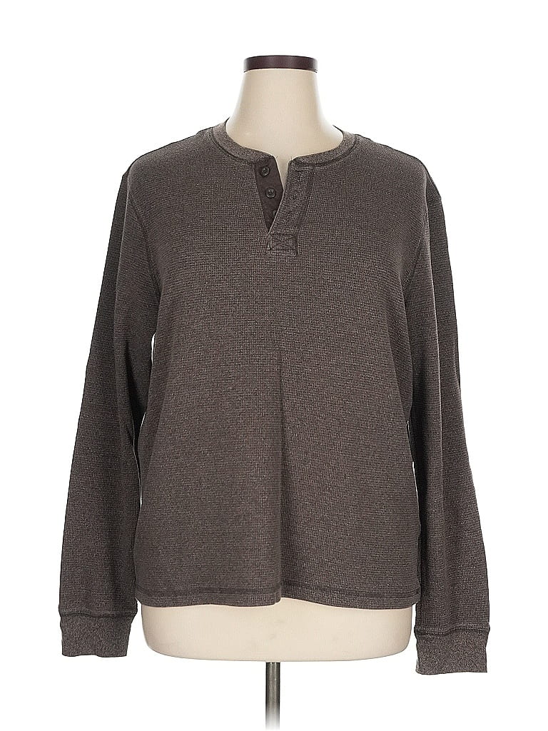 Faded Glory Gray Long Sleeve Henley Size XL - 52% off | ThredUp