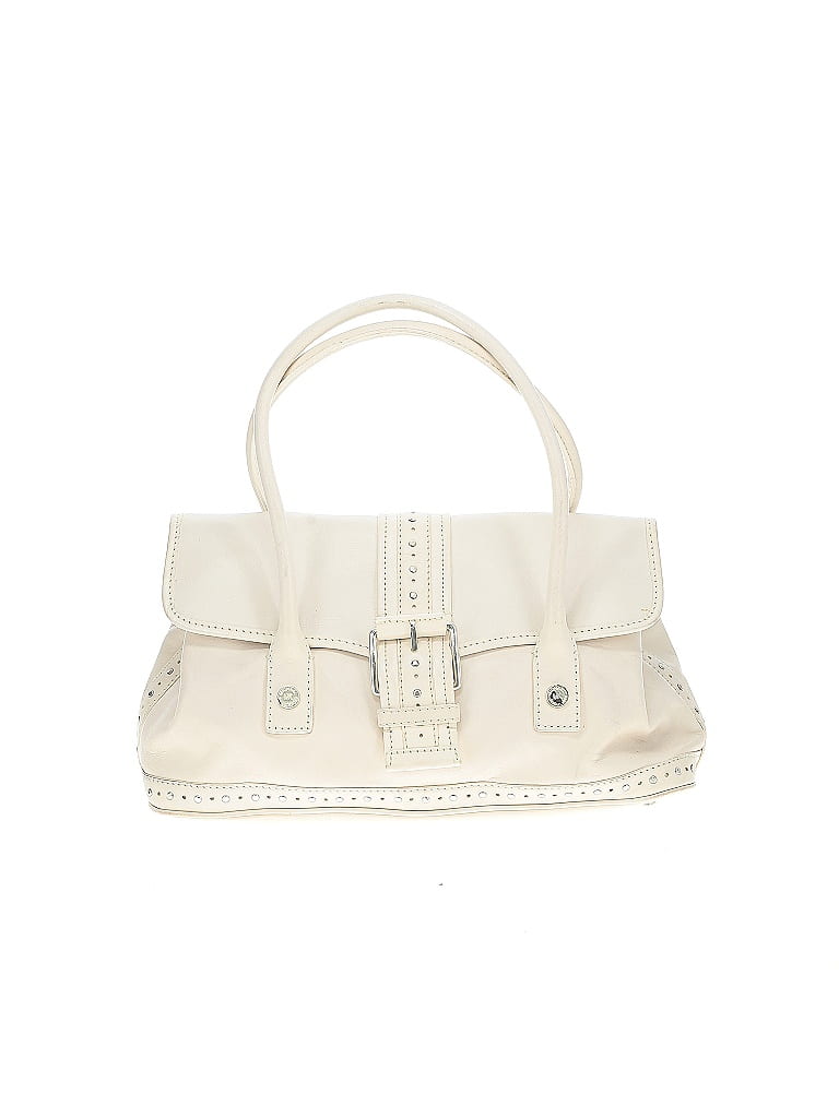 Michael Michael Kors 100 Leather Solid Ivory Leather Shoulder Bag One