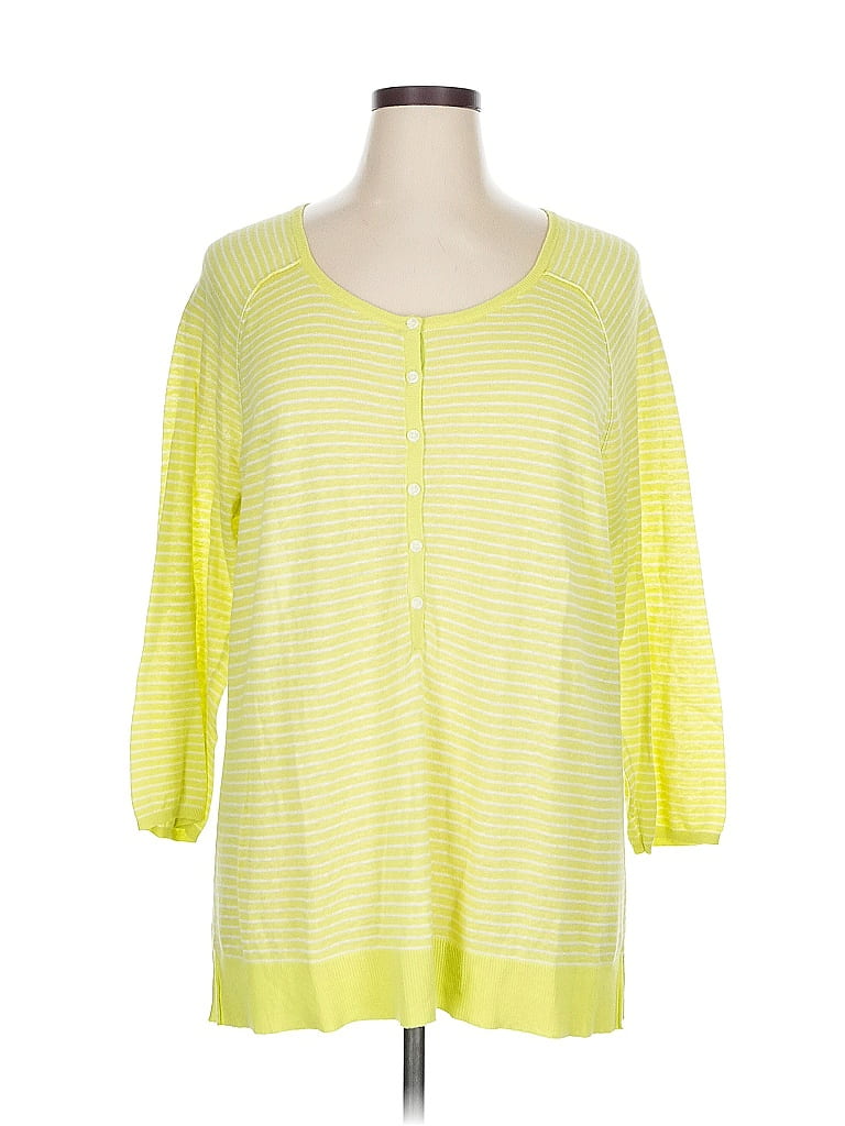 Zenergy by Chico's Yellow 3/4 Sleeve Top Size XL (3) - 68% off | ThredUp