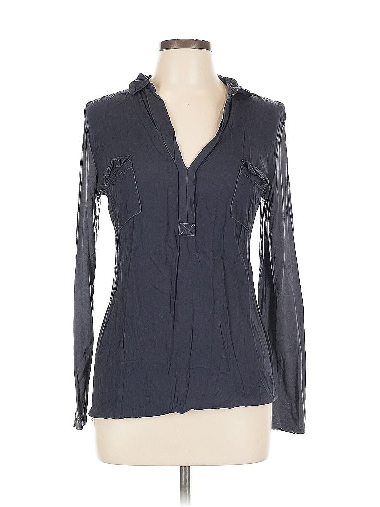 Splendid 100% Rayon Gray Long Sleeve Blouse Size M - 78% off | ThredUp