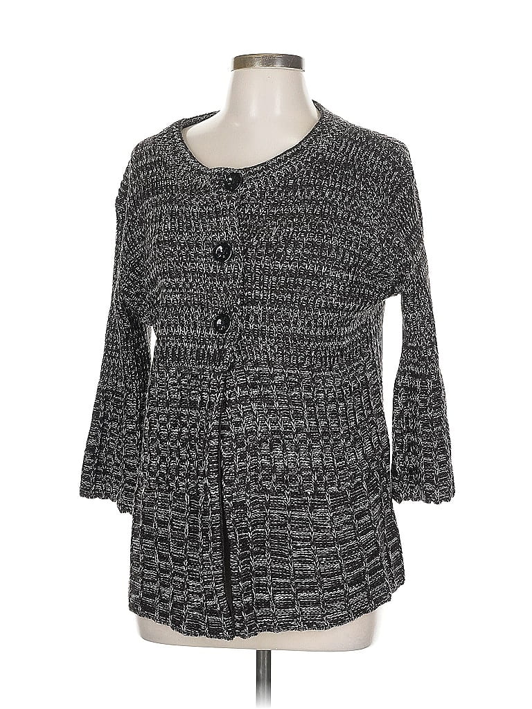 Kim Rogers Tweed Gray Cardigan Size L - 42% off | ThredUp