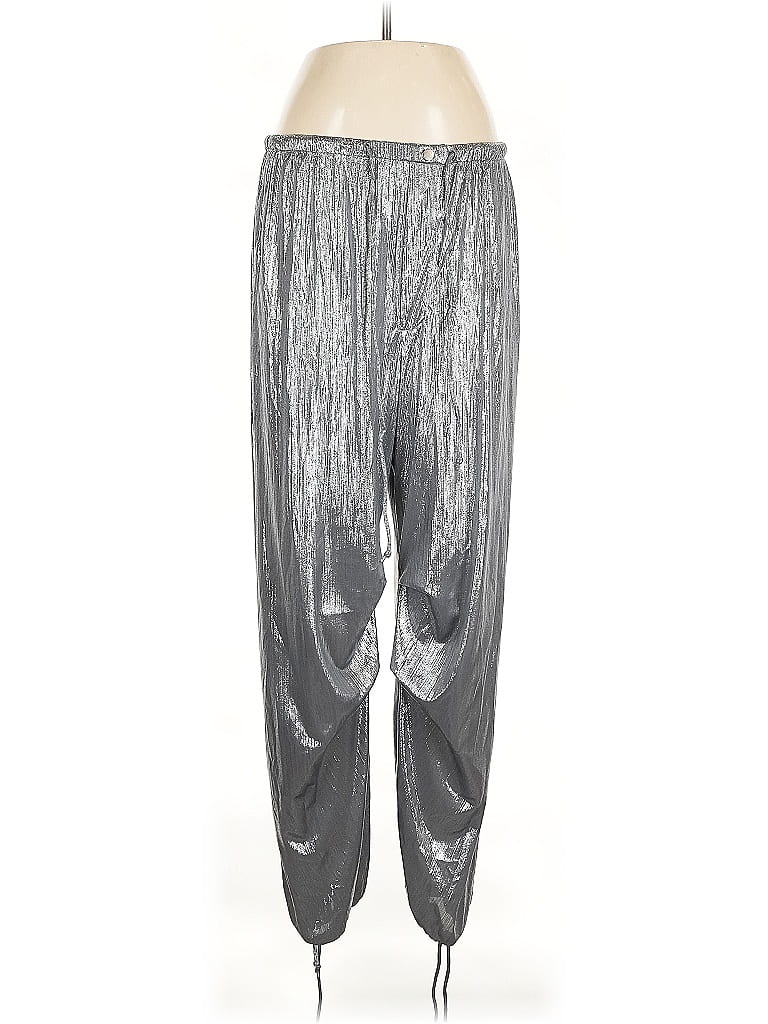 Anthropologie Metallic Silver Track Pants Size L - 62% off | ThredUp