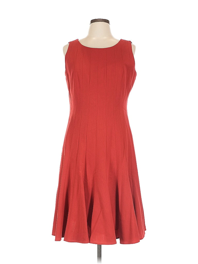 Calvin Klein Solid Red Casual Dress Size 12 - 70% off | ThredUp