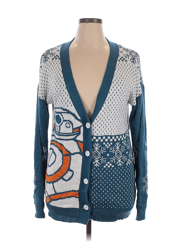 Junk Food 100% Acrylic Blue Cardigan Size XL - 50% off | ThredUp