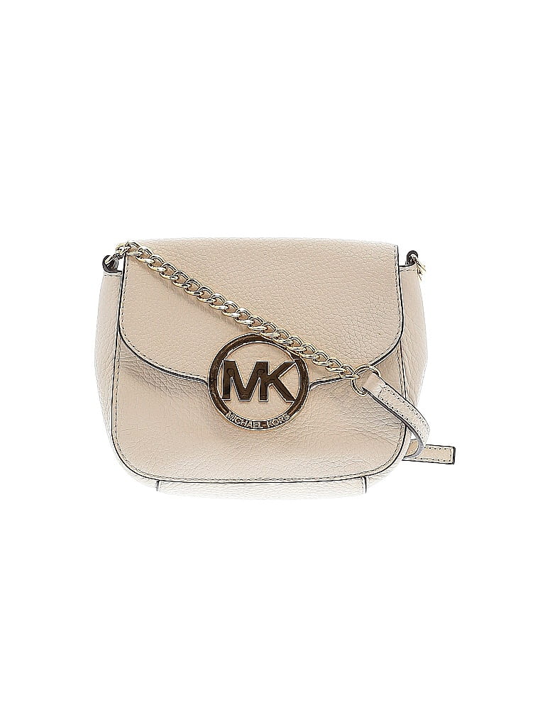 Michael Michael Kors 100 Leather Ivory Leather Crossbody Bag One Size