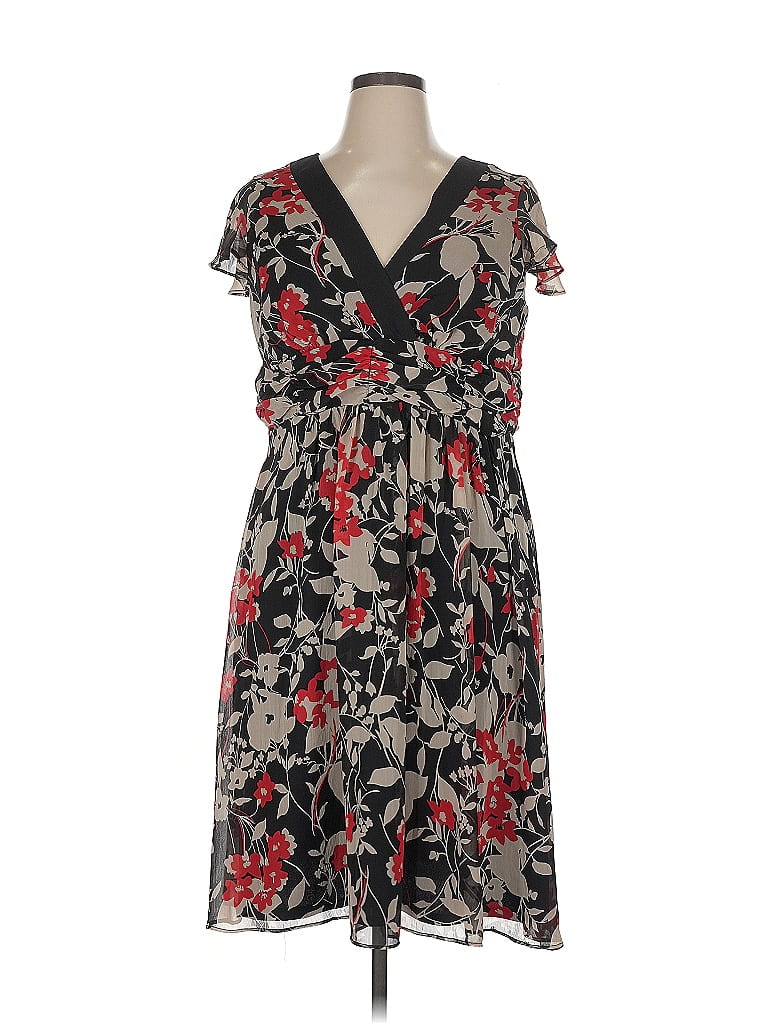 Studio I 100% Polyester Floral Black Cocktail Dress Size 16 - 54% off ...