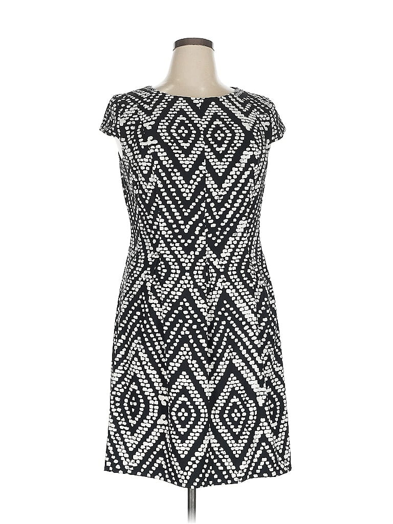 AB Studio Chevron-herringbone Black Cocktail Dress Size 16 - 35% off ...
